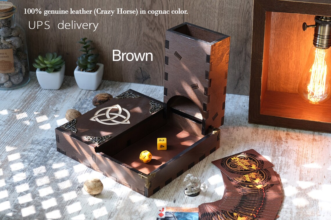 Medieval Dice Tower Magic Tree Boardgame Accessory Wood - Etsy