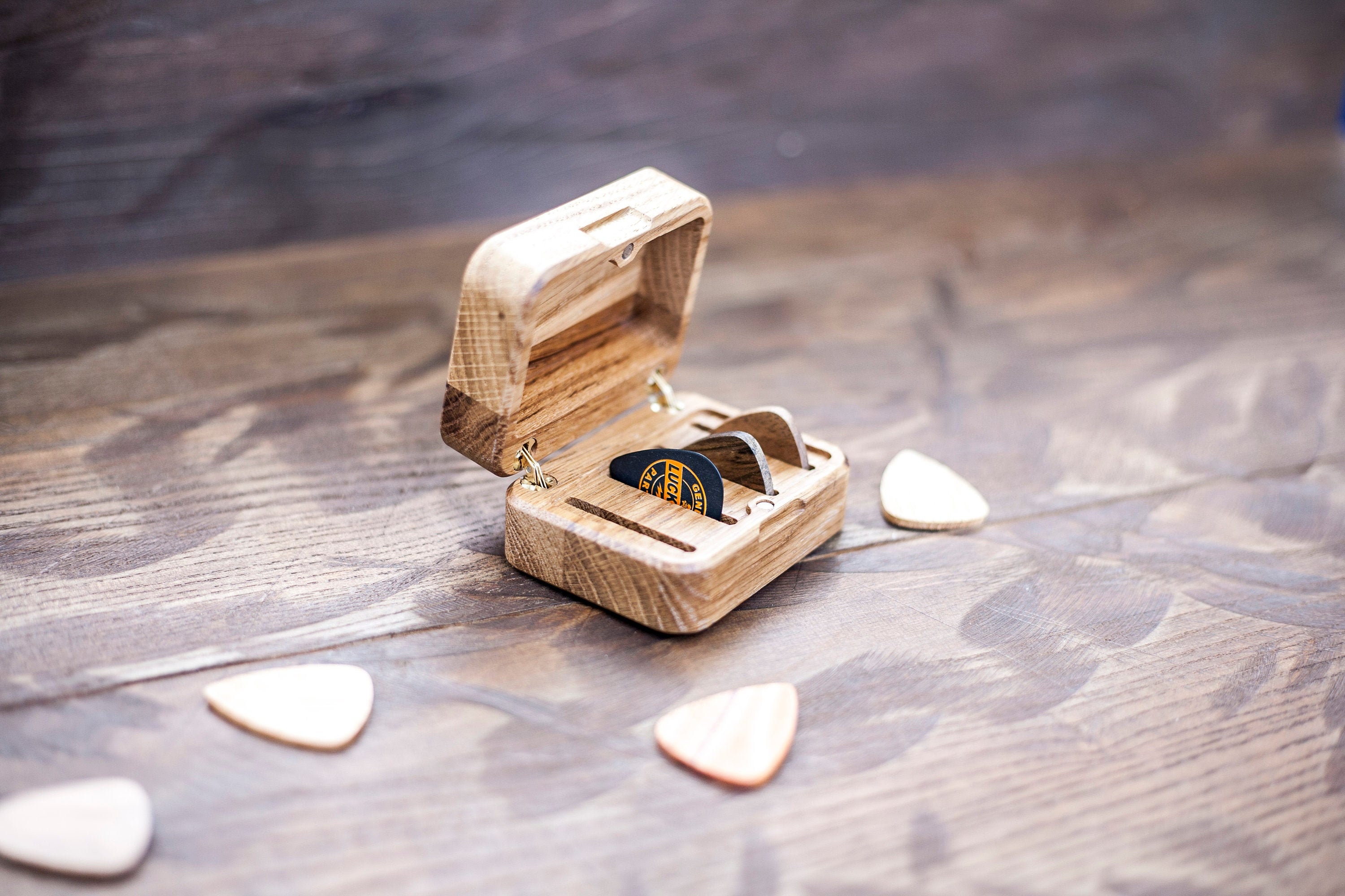 Guitar Pick Box-Custom-Personalized-Wood-Plectrum-Pick | Etsy