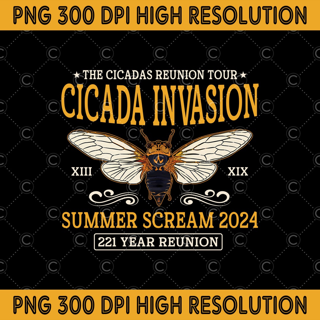 The Cicadas Reunion Tour PNG, Cicadas Invasion Summer Scream 2024 ...