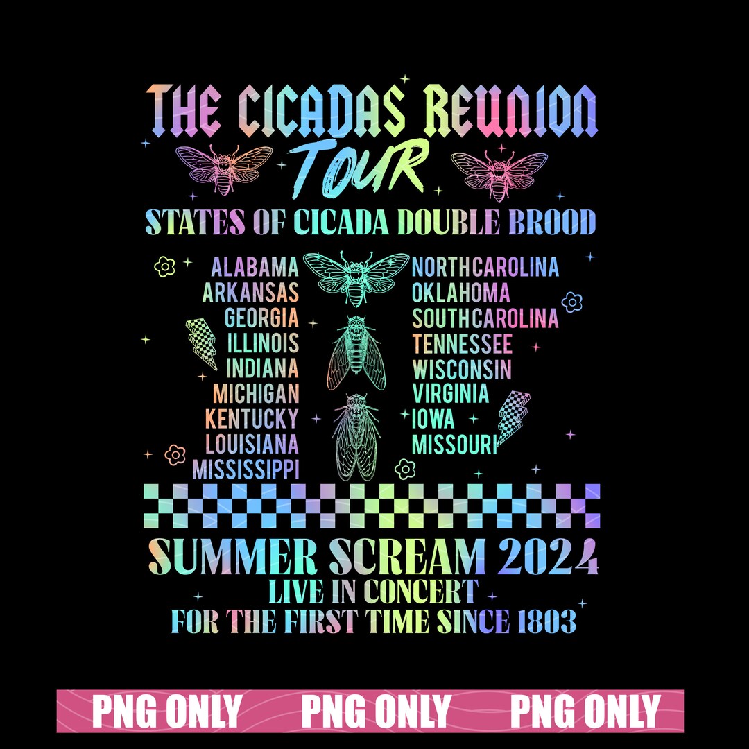 The Cicadas Reunion Tour PNG, Summer Scream 2024 Live in Concert ...
