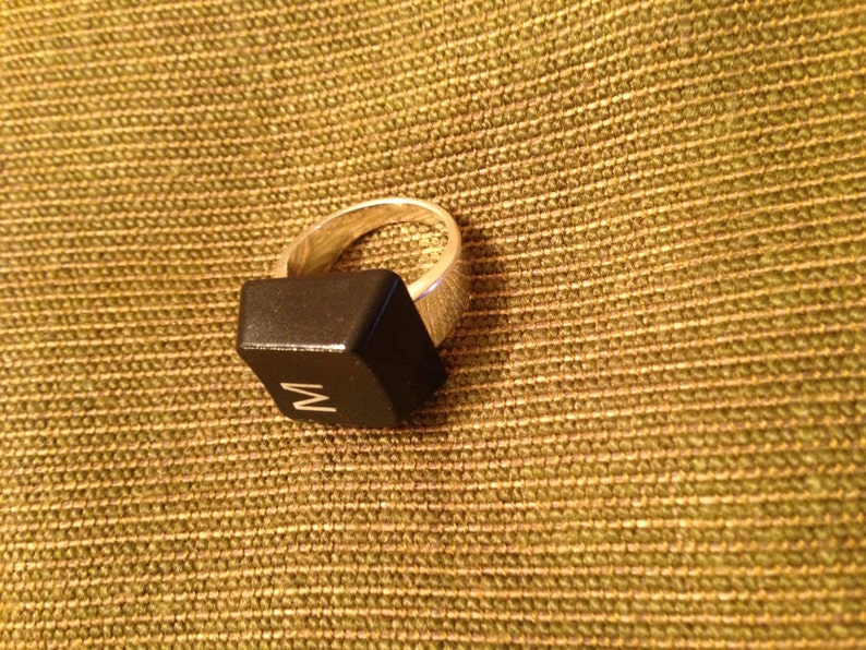 Geek Chic Techie Ring Silver Plated Computer Key Ring - Etsy