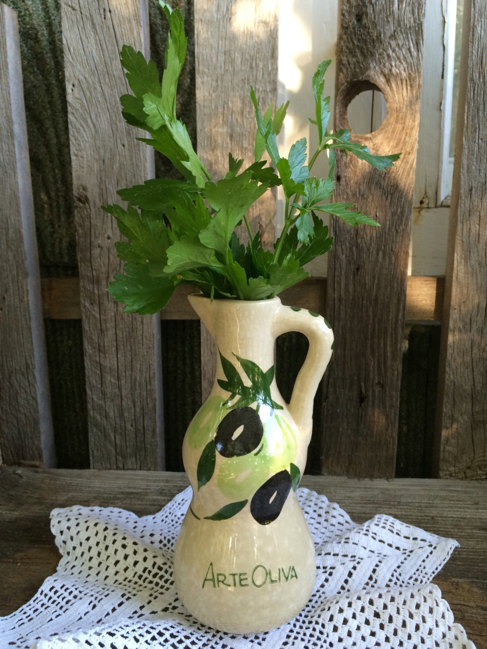 Arte Oliva Vintage Ceramic Olive Oil Decanter/ Pitcher/ Small - Etsy