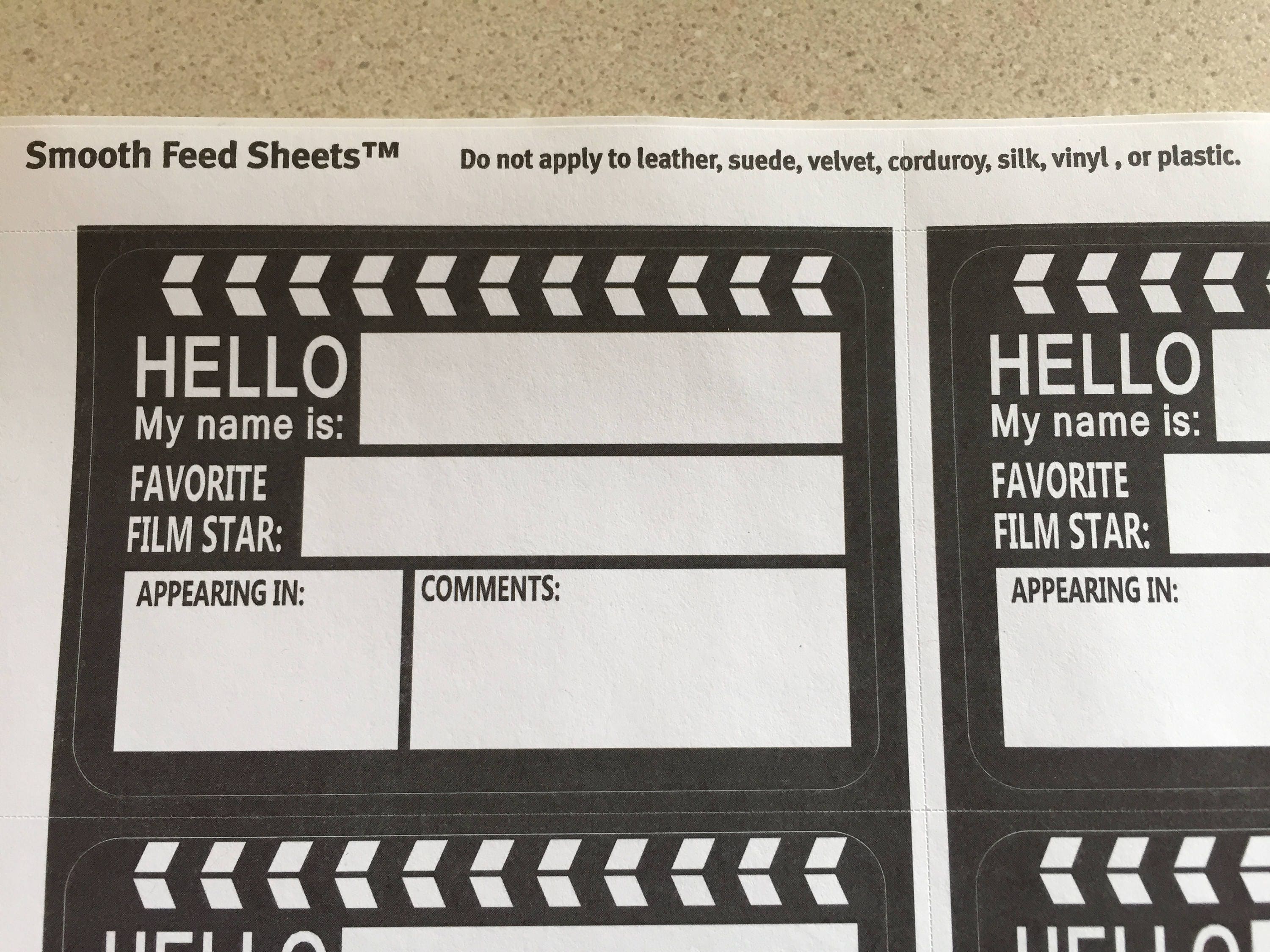 Printable Name Tags Hollywood theme Party Emmy Awards | Etsy