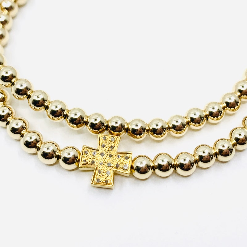 Gold Bead Bracelet - Etsy