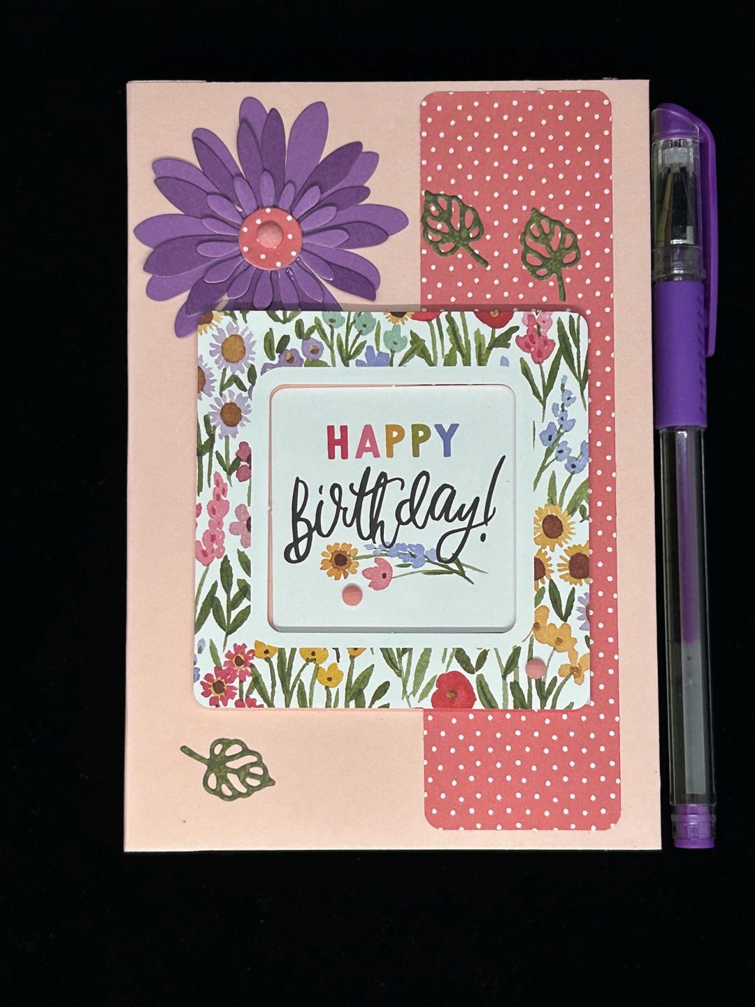 Happy Birthday Sticky Notes Notepad Holder ( 4x6 ) ,two Pockets and Pen ...