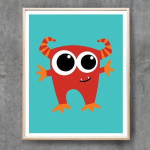 Monster Nursery Art, Cute Monster Nursery Printables, Downloadable ...