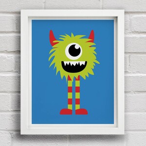 Monster Nursery Art, Cute Monster Nursery Printables, Downloadable ...