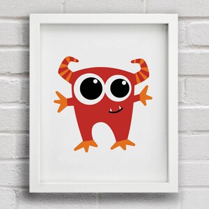 Monster Nursery Art, Cute Monster Nursery Printables, Downloadable ...