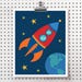 Rocket Printable Art, Space Rockets Digital Printables, Nursery Print ...