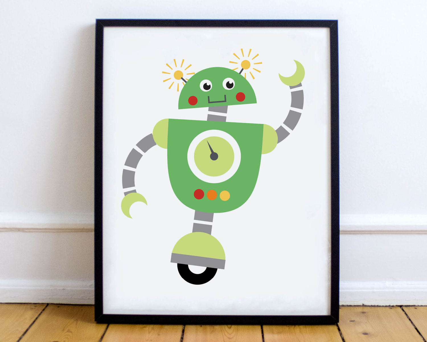Robot Printable Art Robots Digital Printables Nursery Print - Etsy