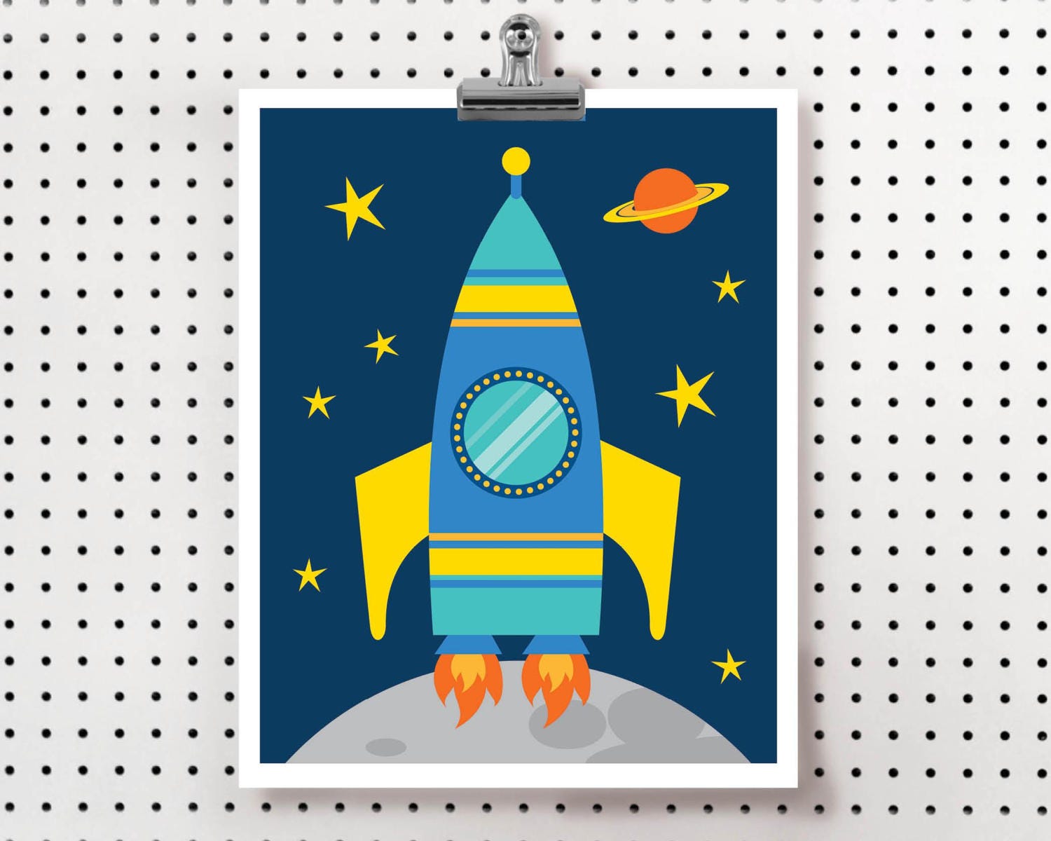 Rocket Printable Art, Space Rockets Digital Printables, Nursery Print ...