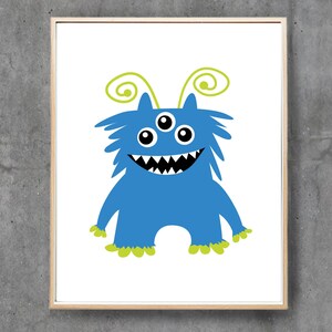 Monster Nursery Art, Cute Monster Nursery Printables, Downloadable ...