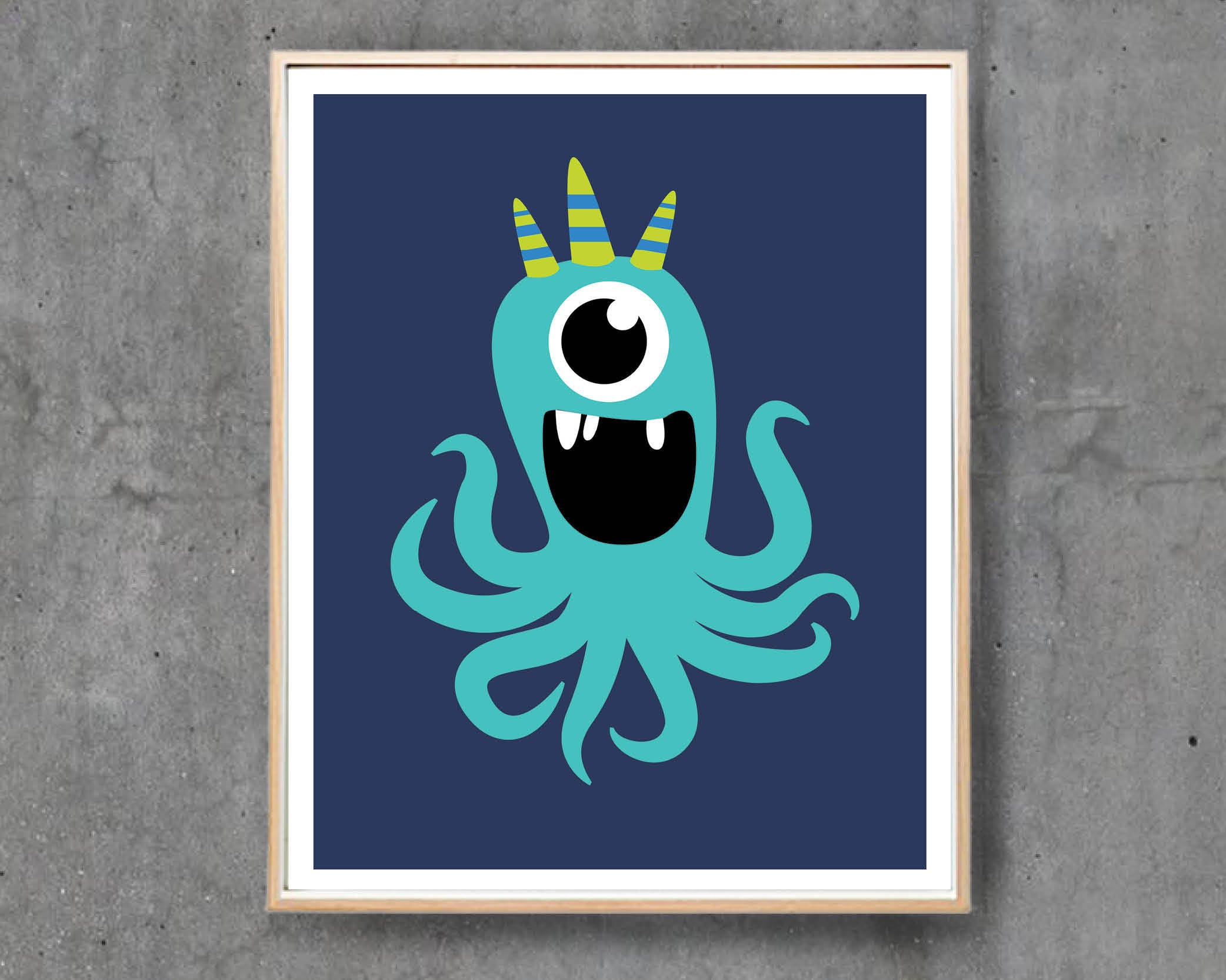 Monster Nursery Art, Cute Monster Nursery Printables, Downloadable ...
