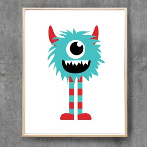 Monster Nursery Art, Cute Monster Nursery Printables, Downloadable ...