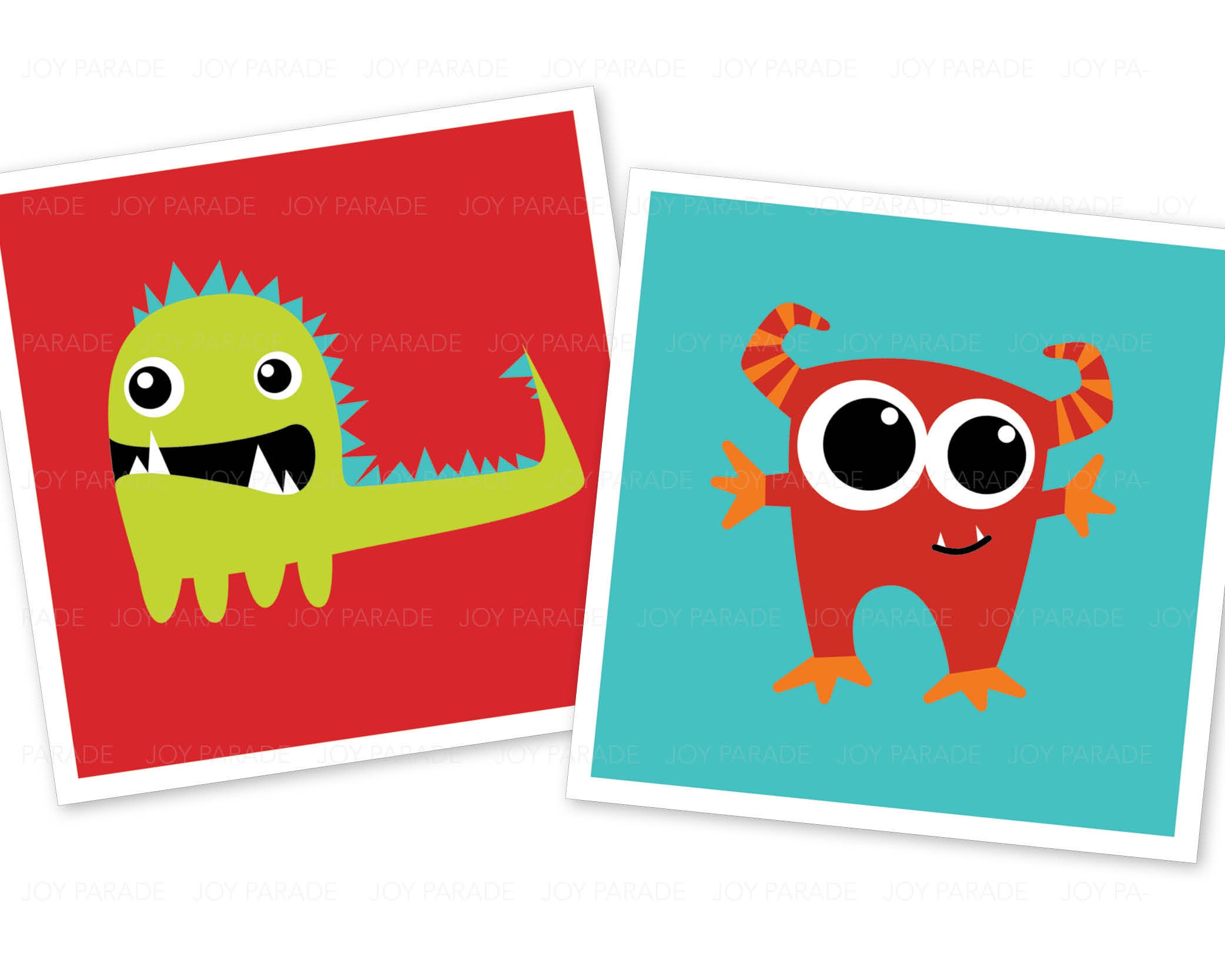 Monster Nursery Art, Cute Monster Nursery Printables, Square ...