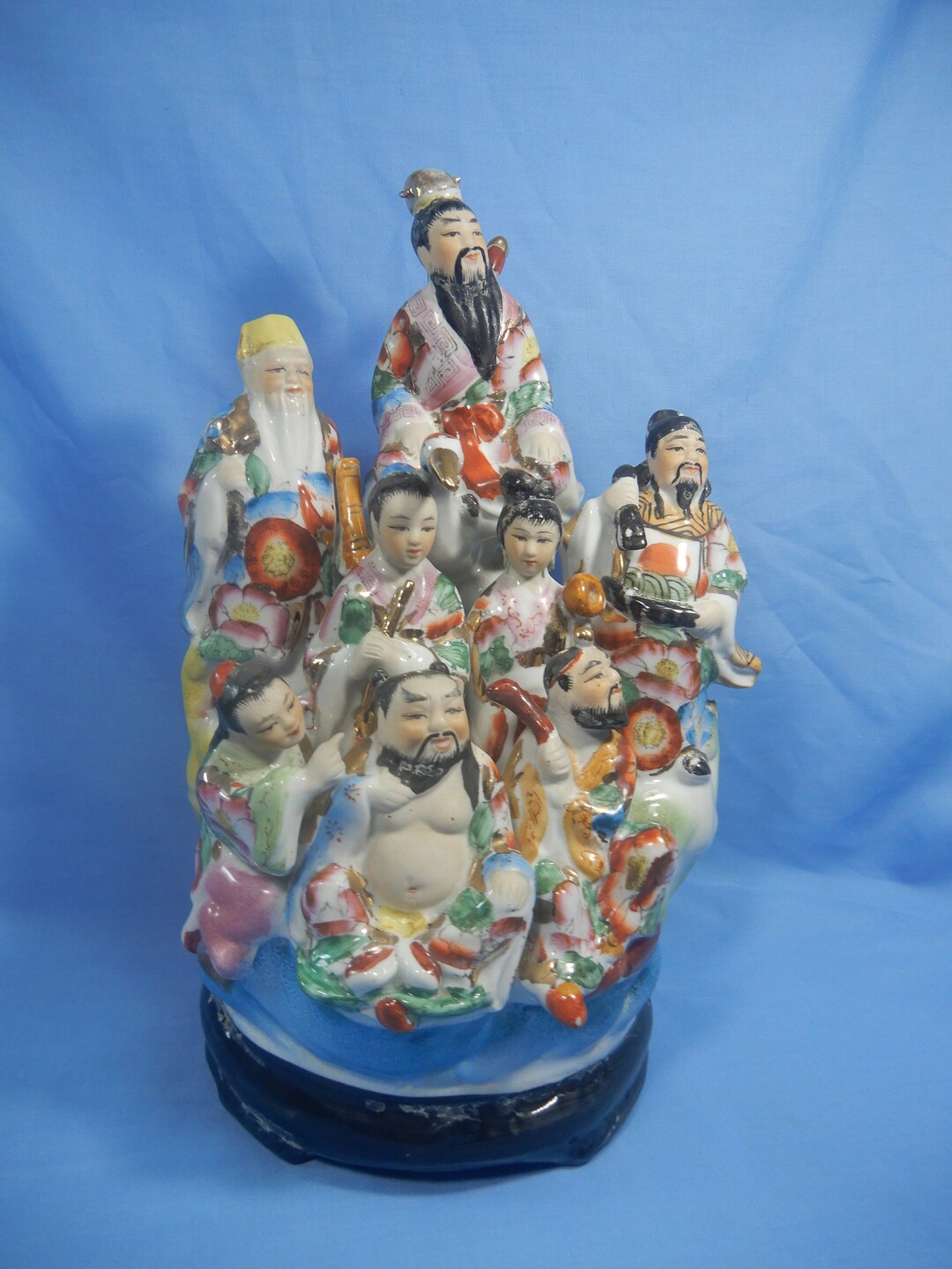 Vintage Chinese Ceramic Statue 8 Immortals Circa Mid 20th - Etsy