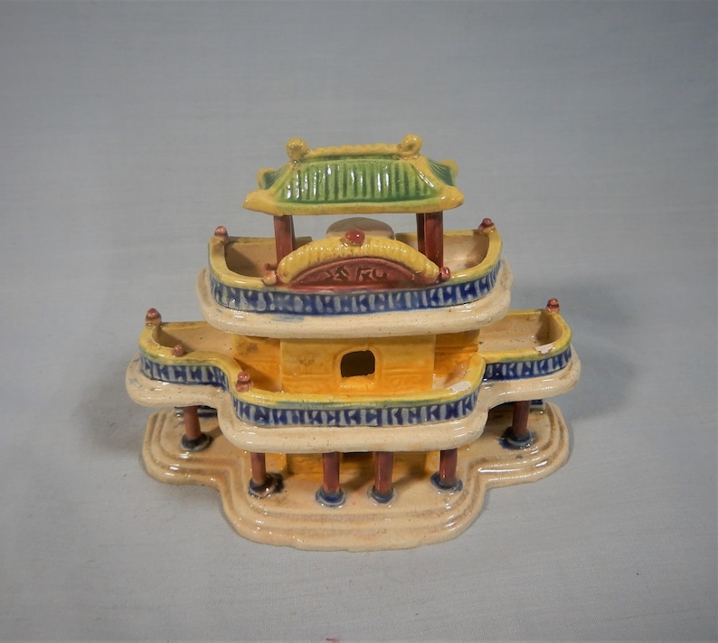Rare Vintage Chinese Ceramic Mansion Hand Crafted Painted - Etsy
