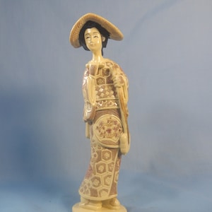 Japanese Resin Geisha Figurine - Etsy