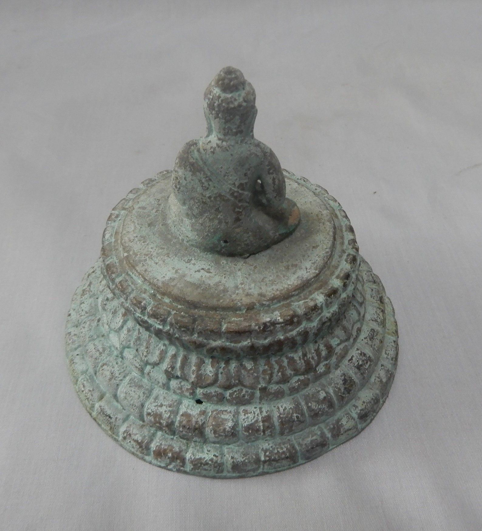 Antique Tibetan Bronze Stupa With Buddha Statue Circa Early - Etsy