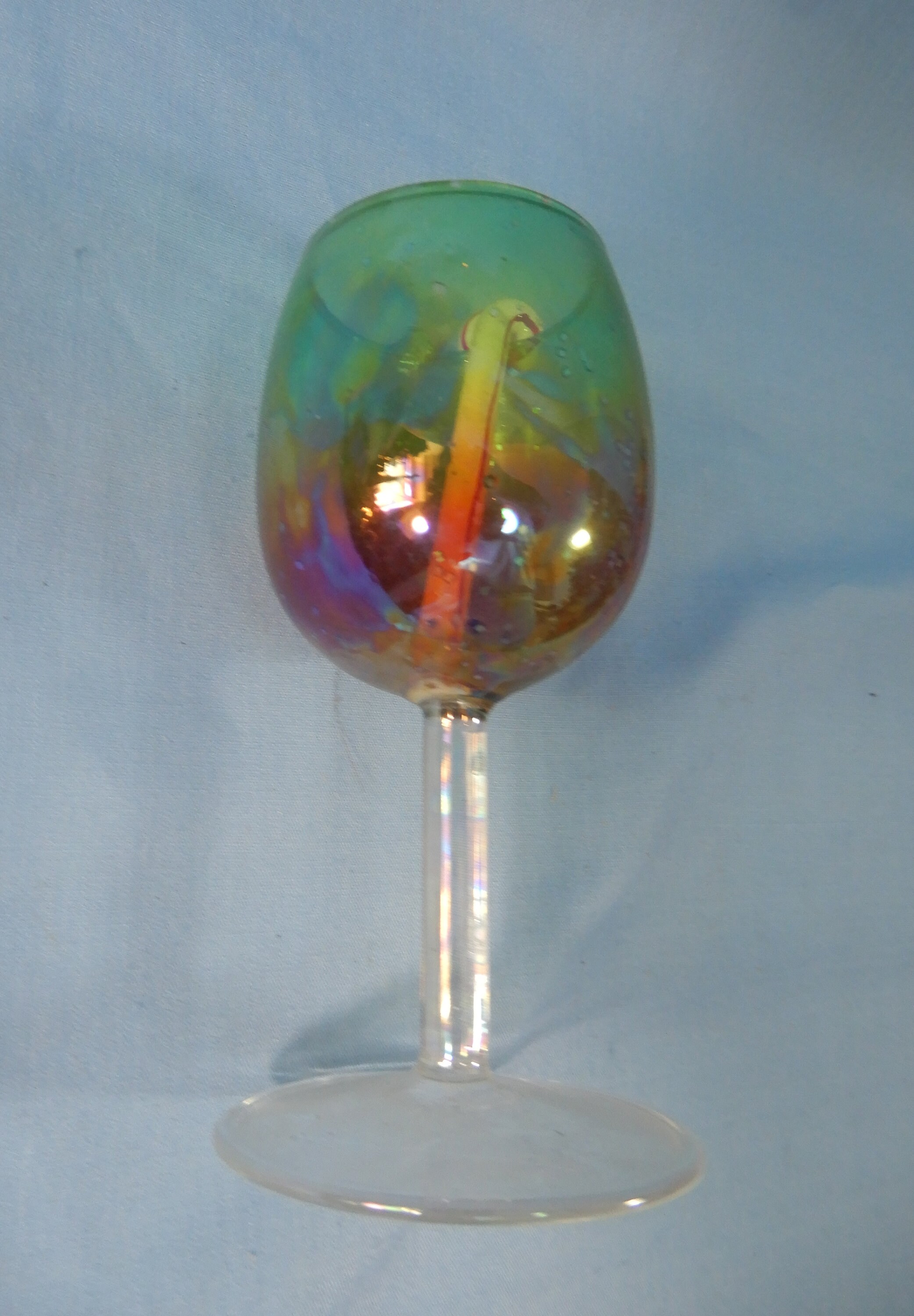 Vintage Glass Cup With Drinking Straw Hand Crafted Used From Old Stock ...