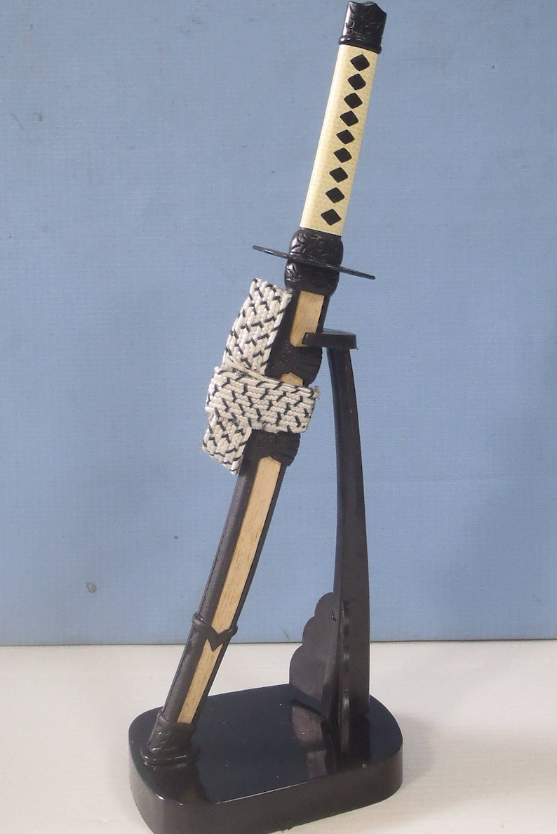 Vintage Miniature Japanese Katana Samurai Sword With Stand - Etsy