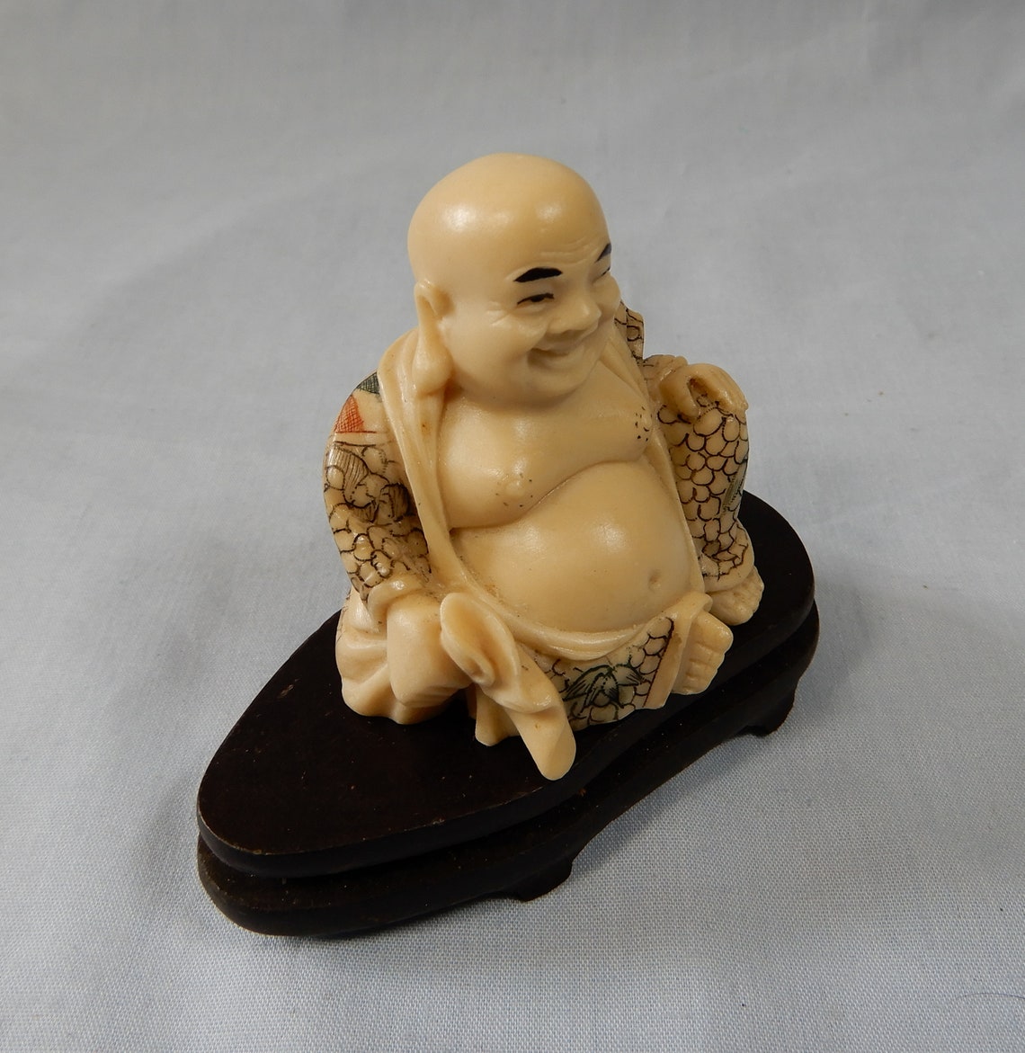 Vintage Hand Carved Japanese Netsuke Buddha Statue Late 1900s | Etsy