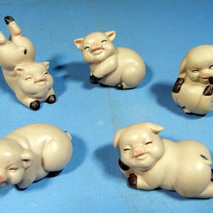 Vintage Rare Retired Ceramic Pigs Set of 5 Collectable Cute Pigs - Etsy