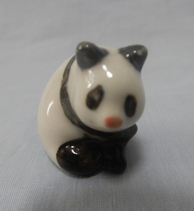 Vintage Porcelain Miniature Panda One Pair Hand Crafted - Etsy