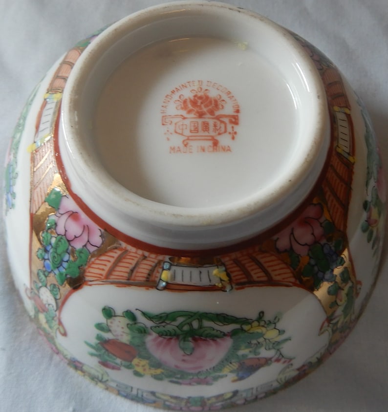 Antique Chinese Export Porcelain Famille Rose Bowl Circa Mid - Etsy