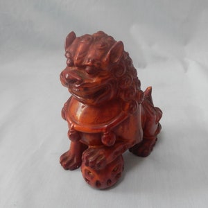 Vintage Resin Foo Dog Hand Carved Used Circa Mid 20th Century - Etsy