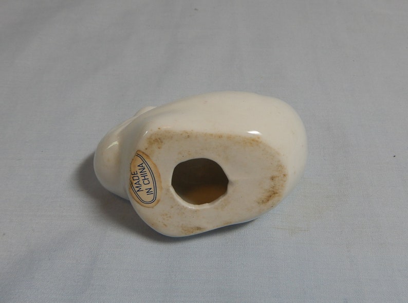 Vintage White Porcelain Chicken Pair Hand Crafted Hand Painted | Etsy