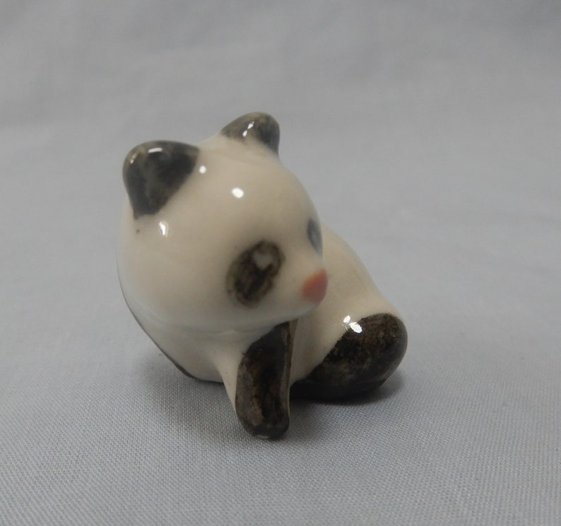 Vintage Porcelain Miniature Panda One Pair Hand Crafted - Etsy