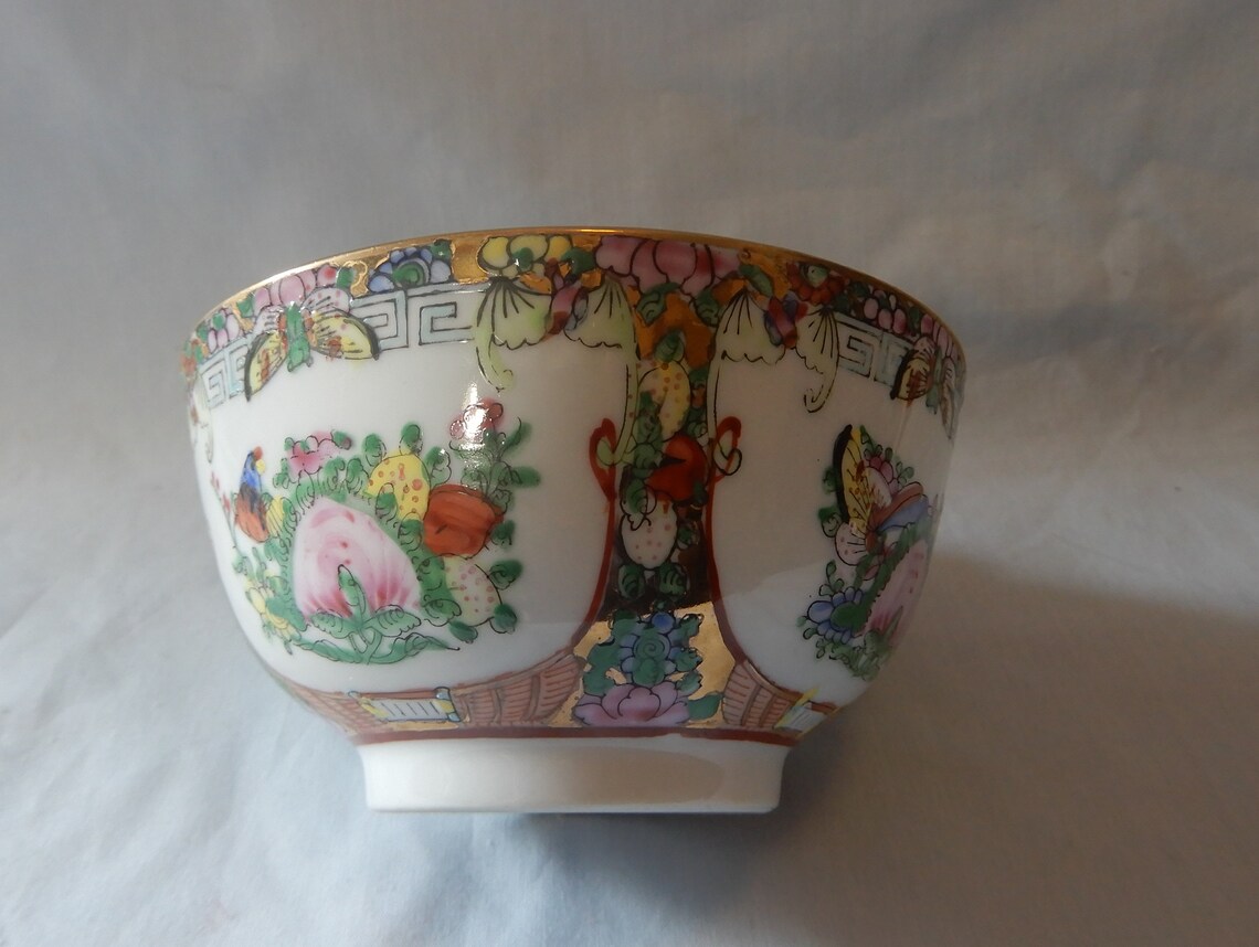 Antique Chinese Export porcelain famille rose bowl circa mid | Etsy
