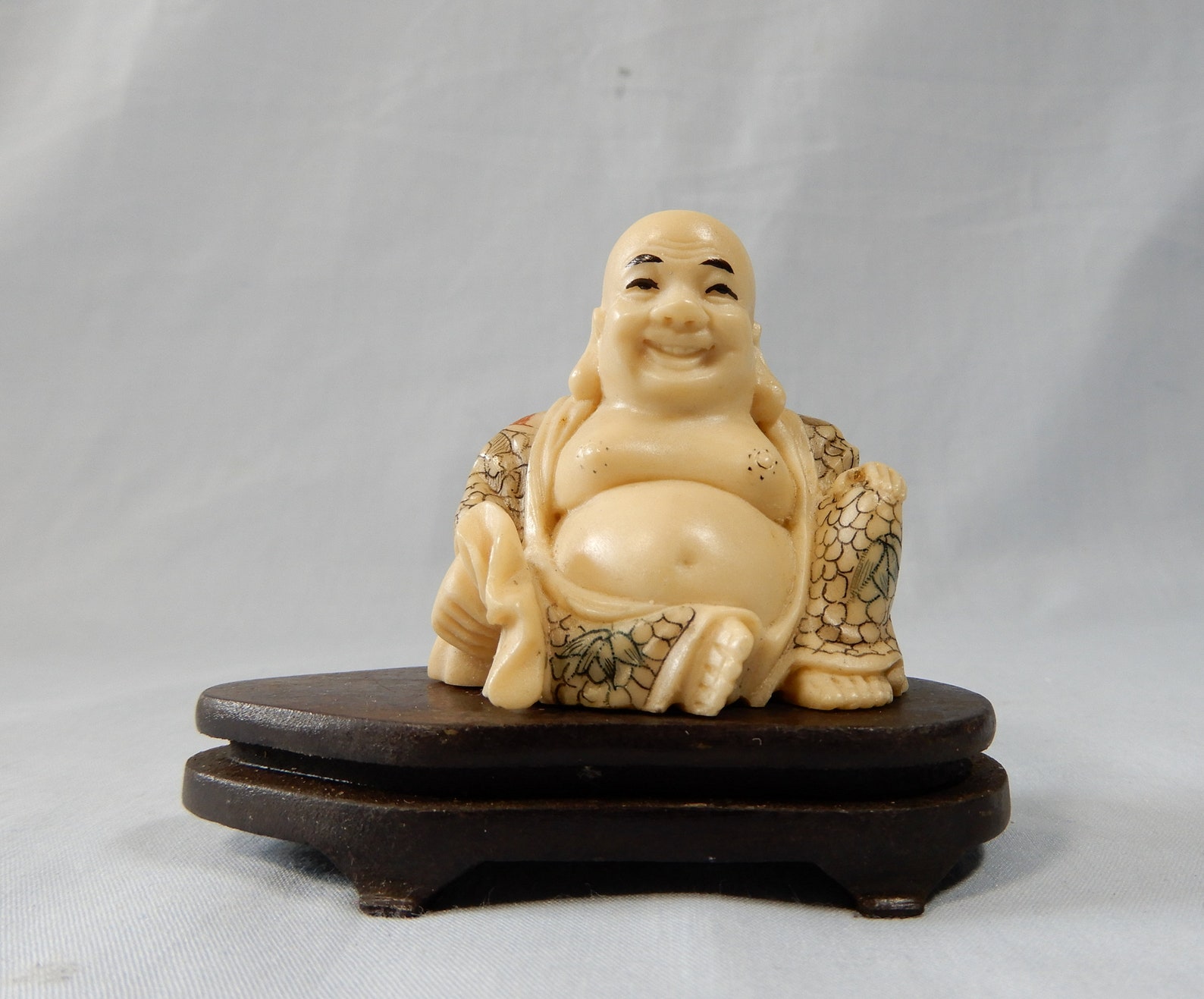 Vintage Hand Carved Japanese Netsuke Buddha Statue Late 1900s | Etsy