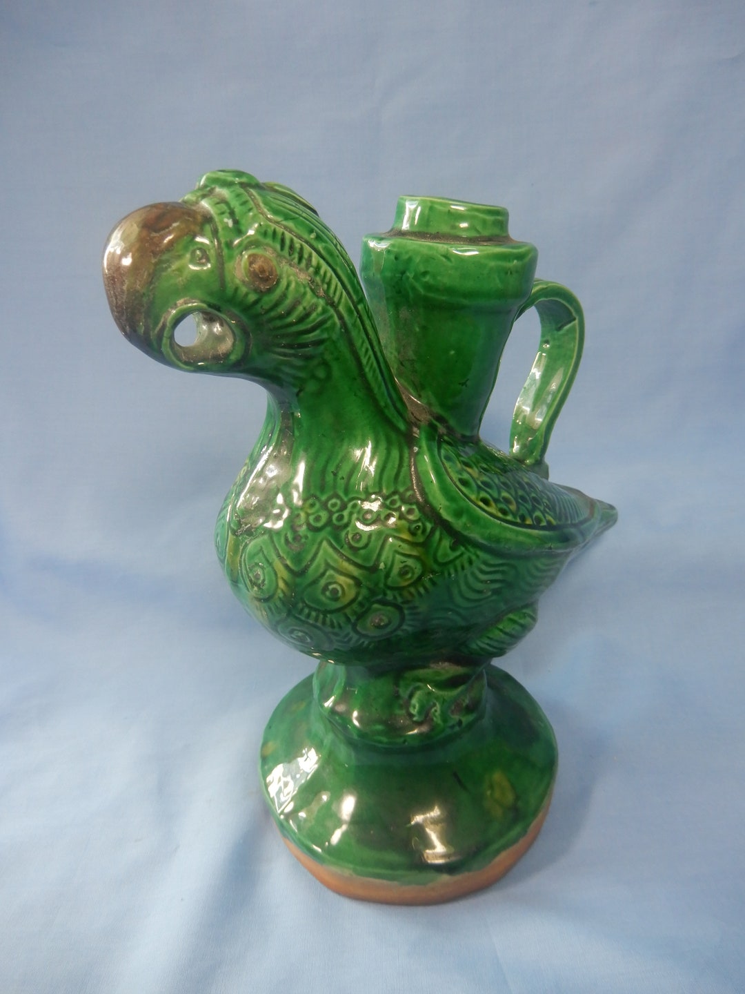 Authentic Ancient Tang Dynasty (618-907) Exceptional Rare Green Glaze ...
