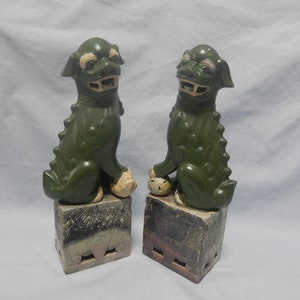 Antique Porcelain Foo Dogs Pair Rare Circa Early 20th Century RARE - Etsy