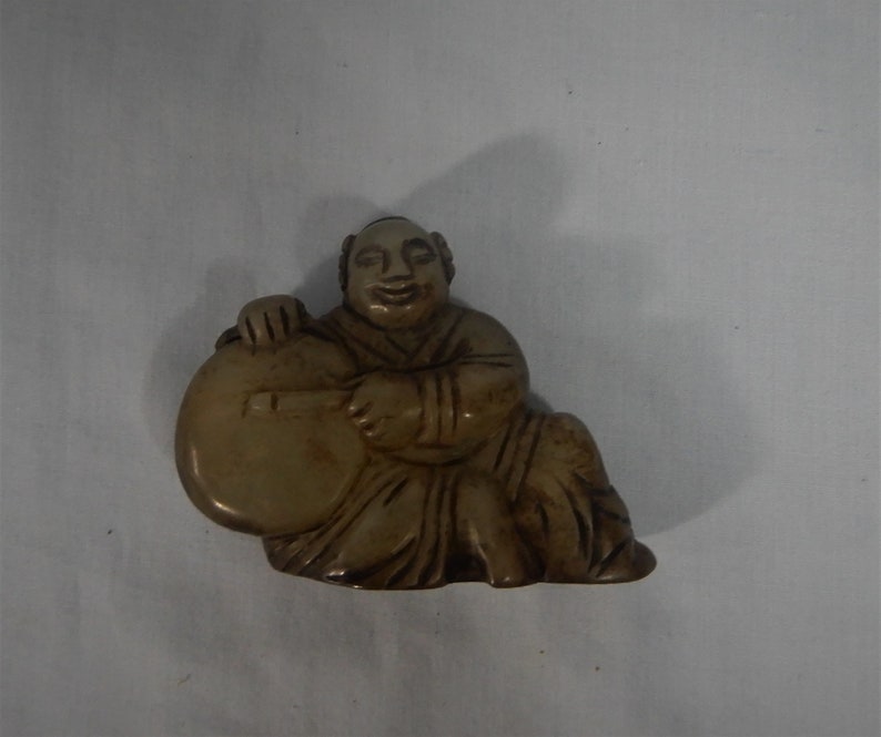 Antique Hand Carved Netsuke Jade Stone Statue OOAK Circa Early - Etsy