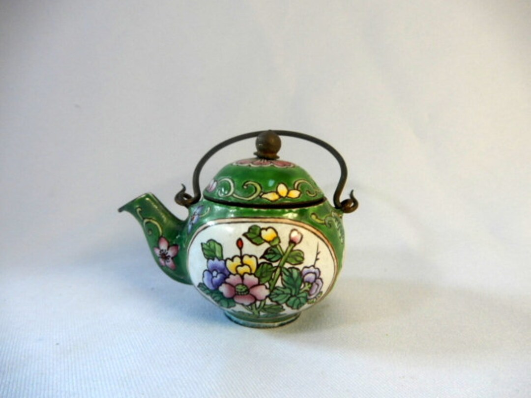 Chinese Vintage Cloisonne Small Enemal Teapot Hand Craftedcirca: Mid ...