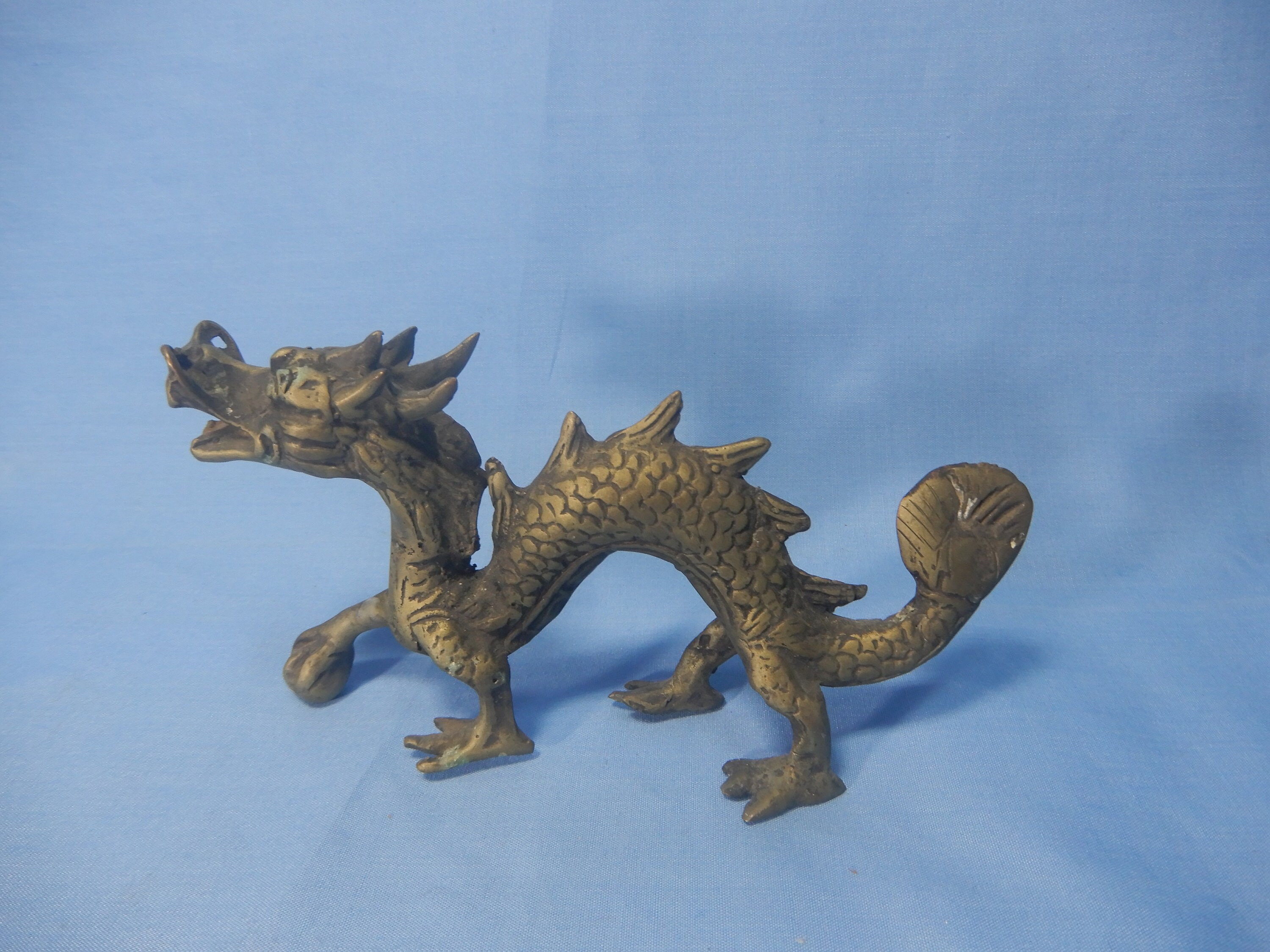 Vintage chinesischer Messing Drache handgefertigt circa Vintage chinesischer Messing Drache handgefertigt circa