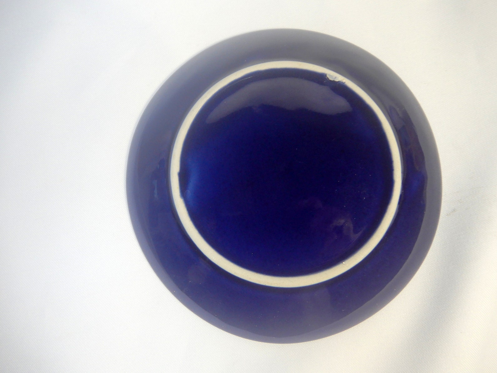 Vintage Moroccan Taous Peacock Cobalt Blue Porcelain Plate With Easel ...