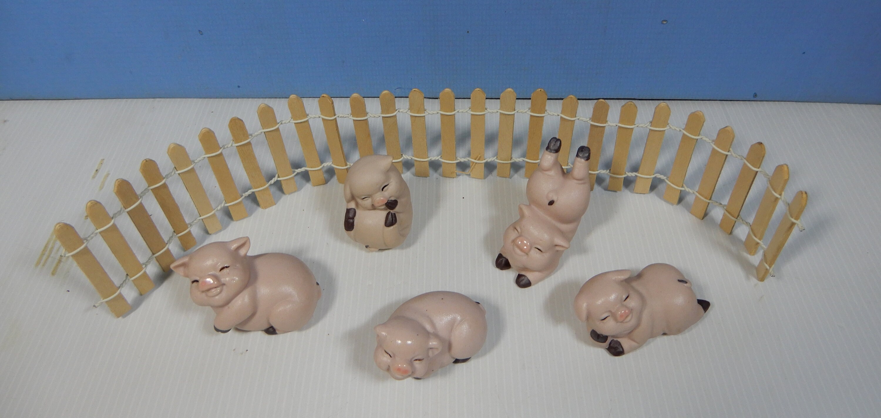 Vintage Rare Retired Ceramic Pigs Set of 5 Collectable Cute | Etsy