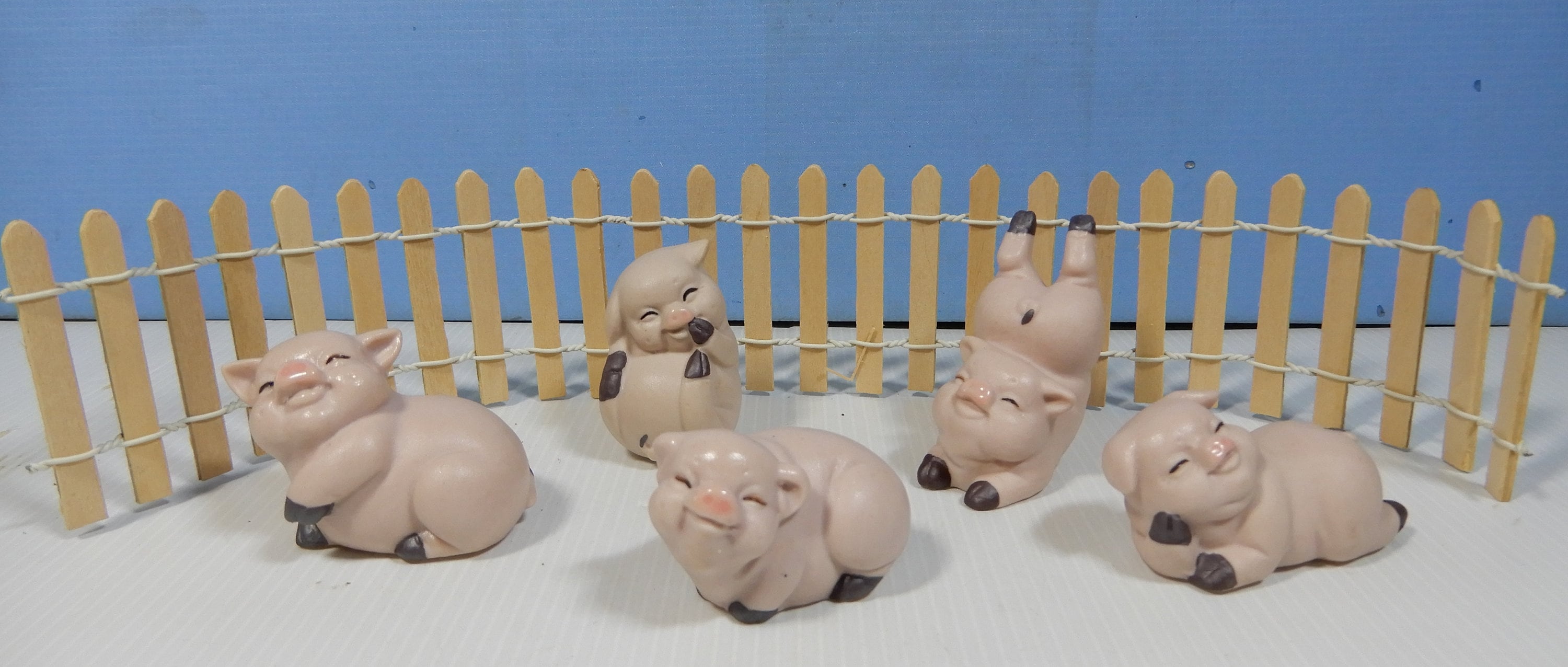 Vintage Rare Retired Ceramic Pigs Set of 5 Collectable Cute | Etsy