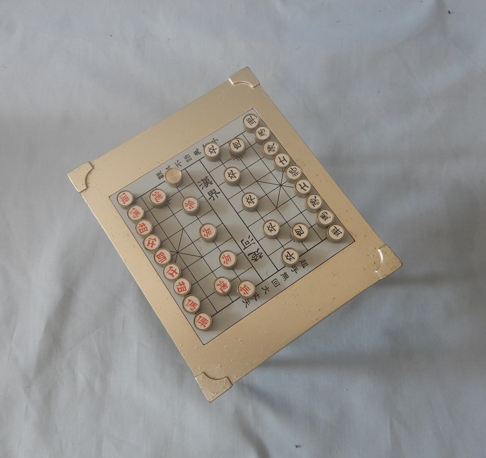 Antique Metal Chinese Chess Set Table With Drawers Circa Mid - Etsy