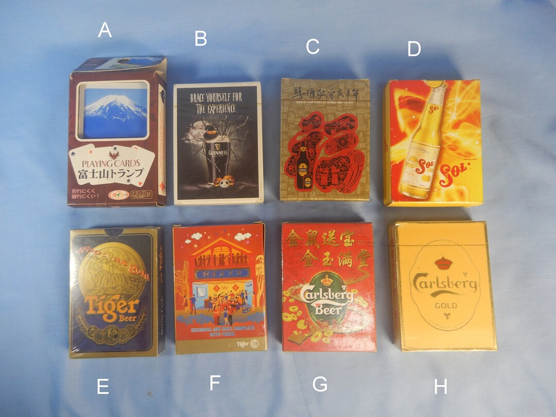 Singapore Vintage Playing Cards Advertisement Carlsberg Tiger Guinness ...