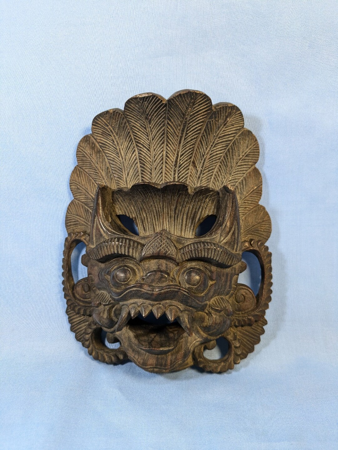 Vintage Bali Garuda Mask Hand Carved on Exotic Wood Circa Mid 20th ...