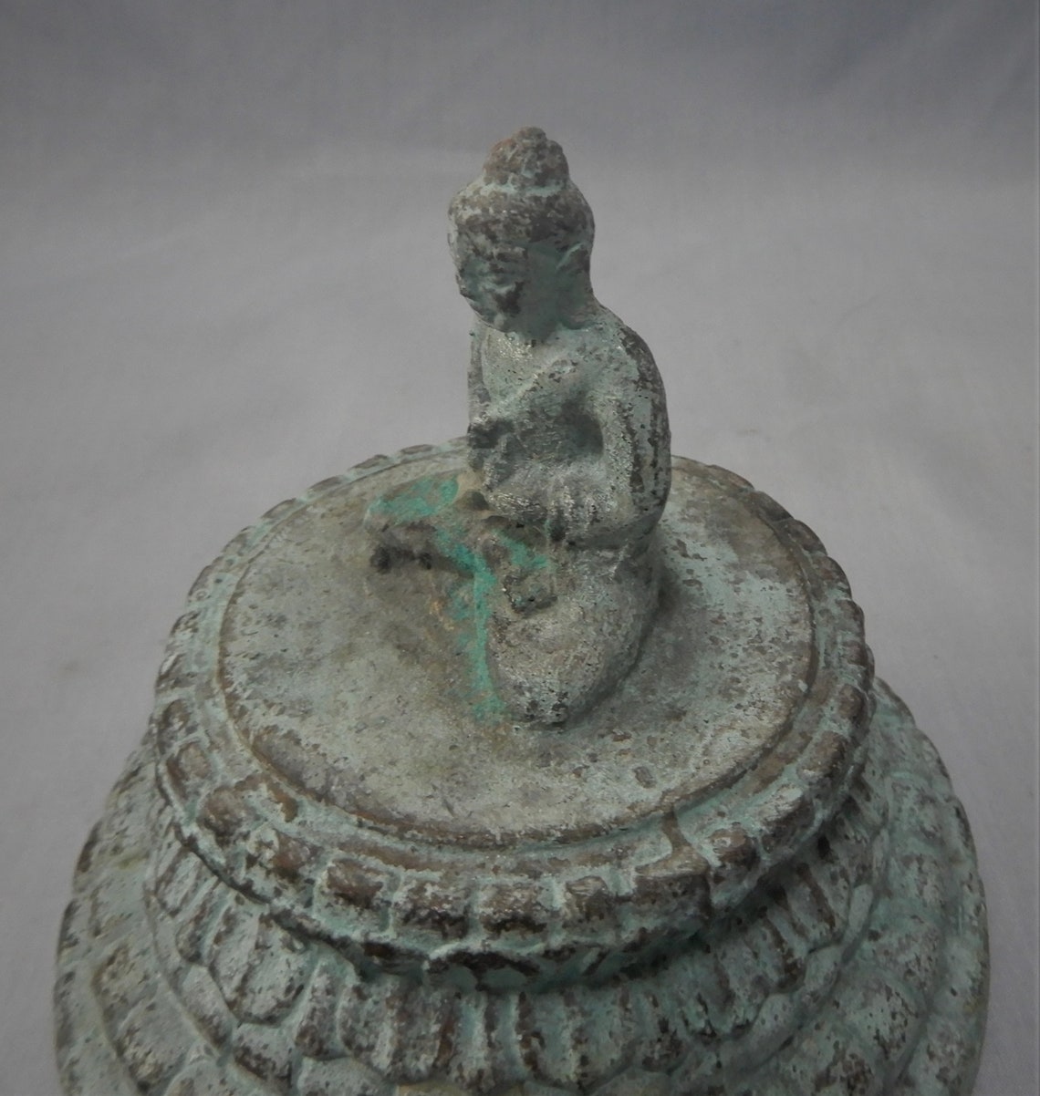 Antique Tibetan Bronze Stupa With Buddha Statue Circa Early - Etsy