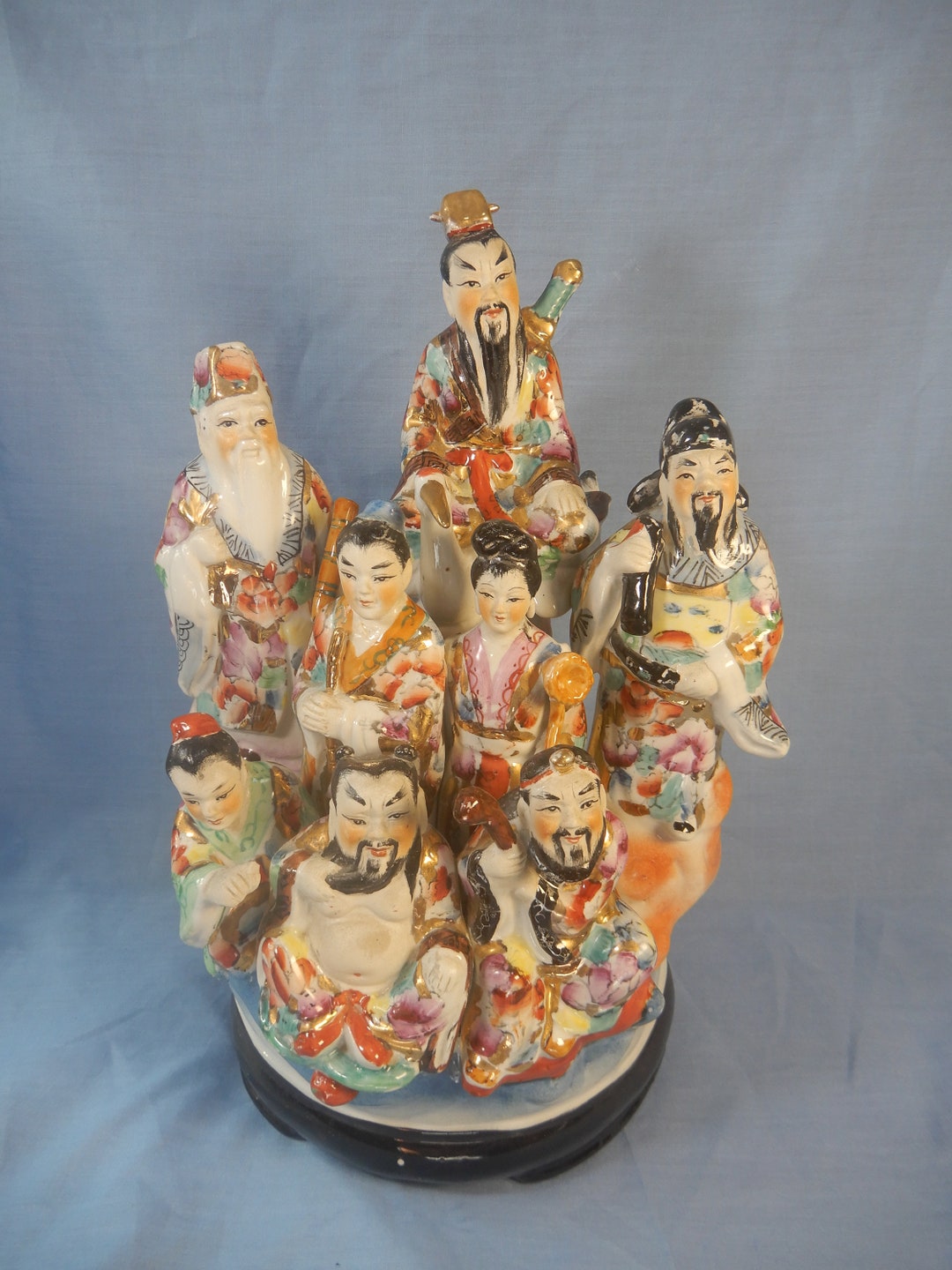 Vintage Chinese Ceramic Statue 8 Immortals Circa Mid 20th Century ...