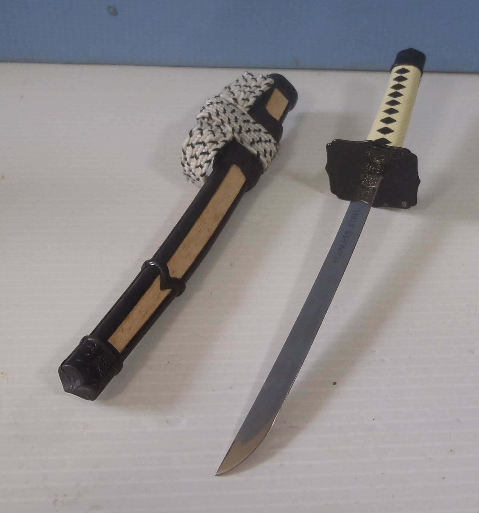 Vintage Miniature Japanese Katana Samurai Sword With Stand Letter ...