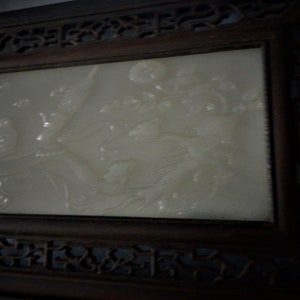 Antique White Jade Table Screen Circa Early 20th Century Hand - Etsy