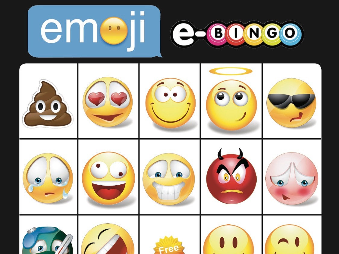 Emoji Bingo Cards 14 Unique Cards With EXTRA LARGE Calling emoji-bingo-cards-14-unique-cards-with-extra-large-calling
